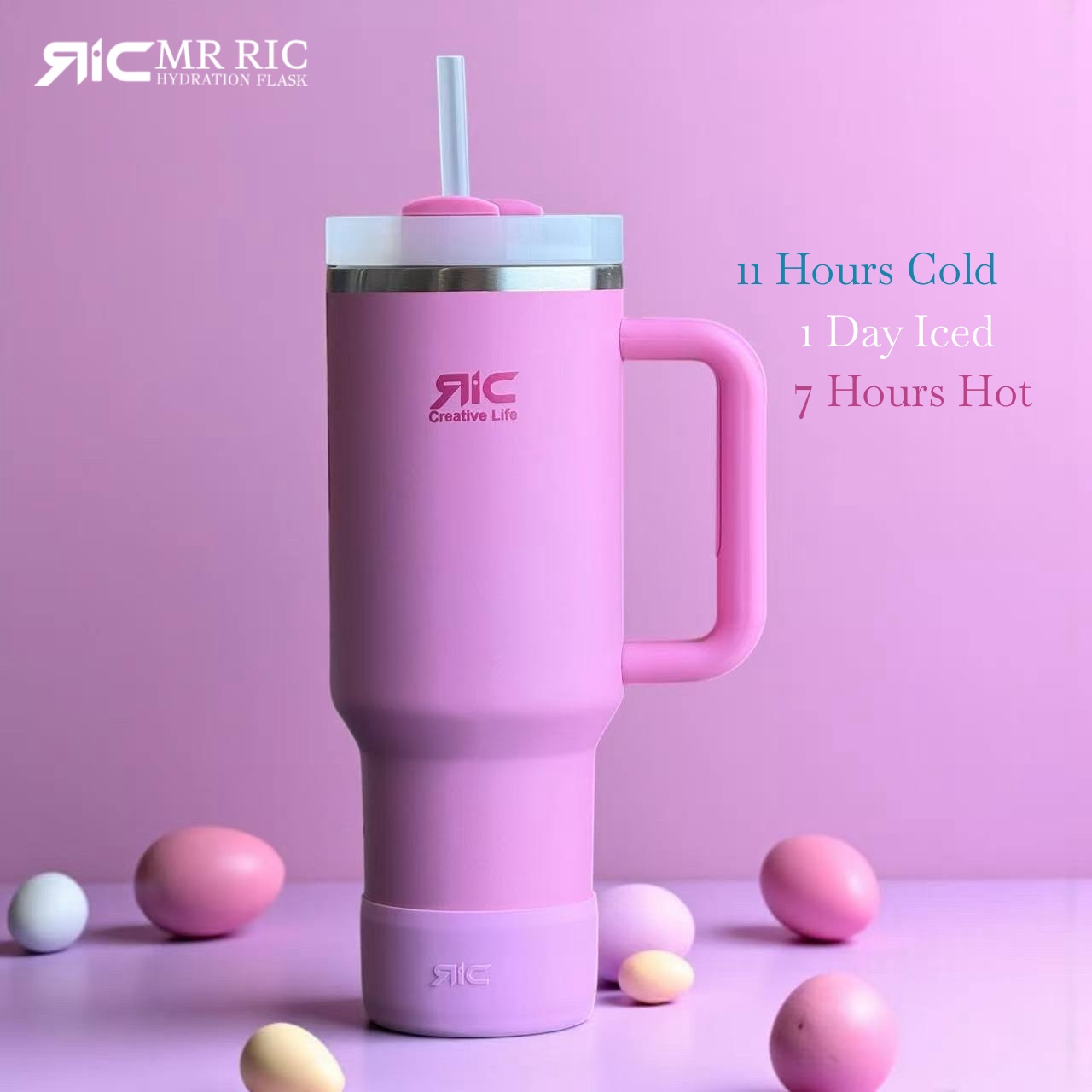 40oz Mr Ric X-Plus Tumbler w/ Silicone Protective Boot Leakproof ...