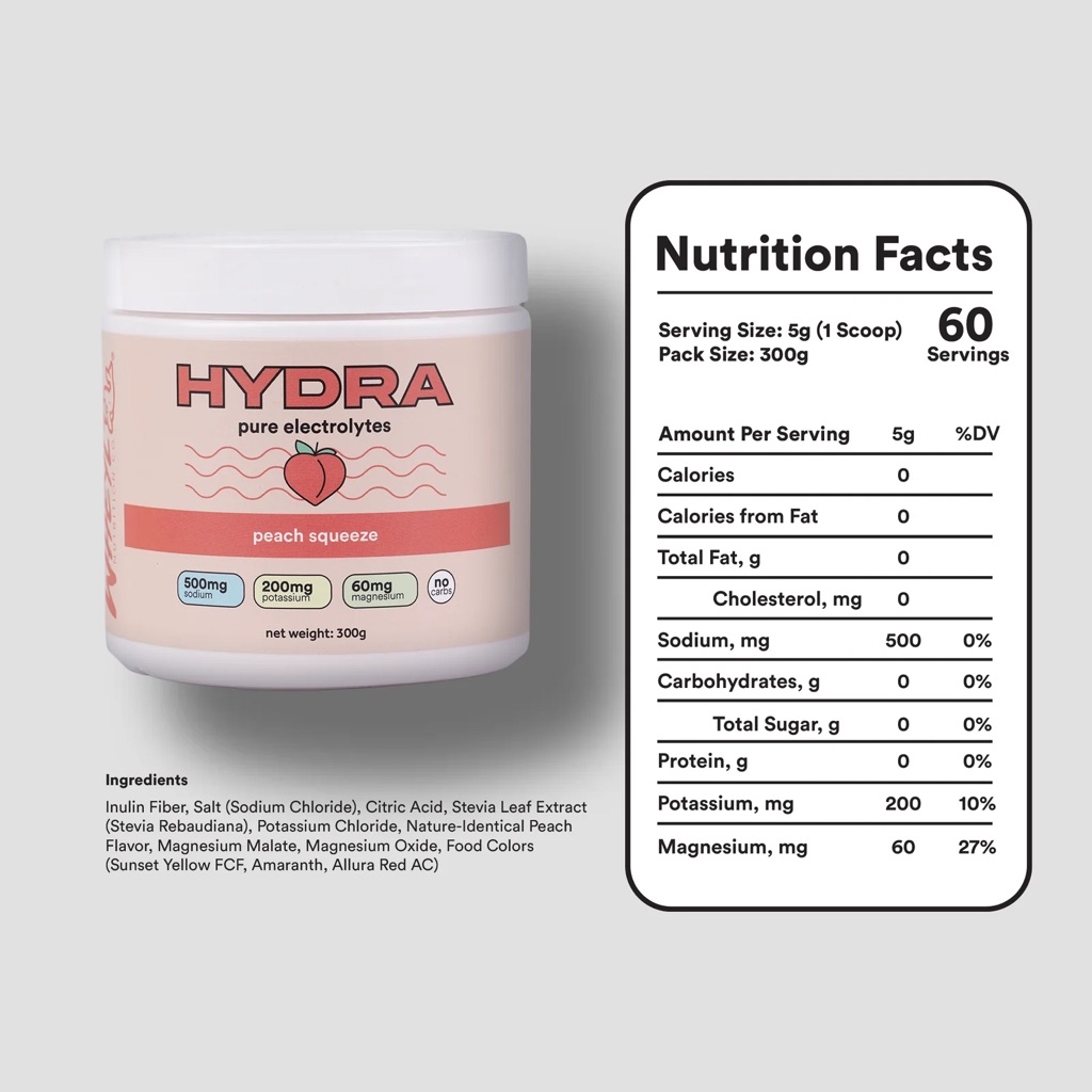 WHEYL HYDRA PURE ELECTROLYTES 60SERVINGS ZERO SUGAR KETO & VEGAN ...