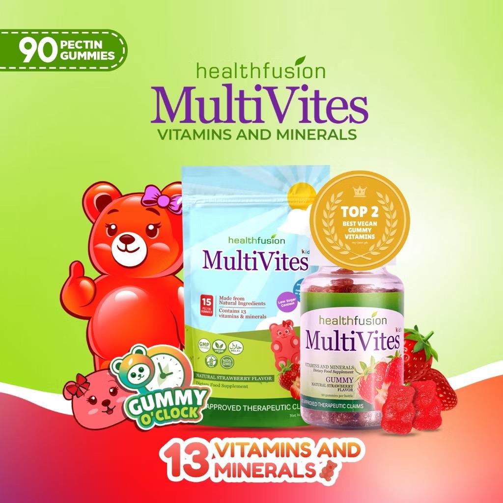 MultiVites Immunity Pouch - 15 Gummy Complete Multivitamins for Kids ...
