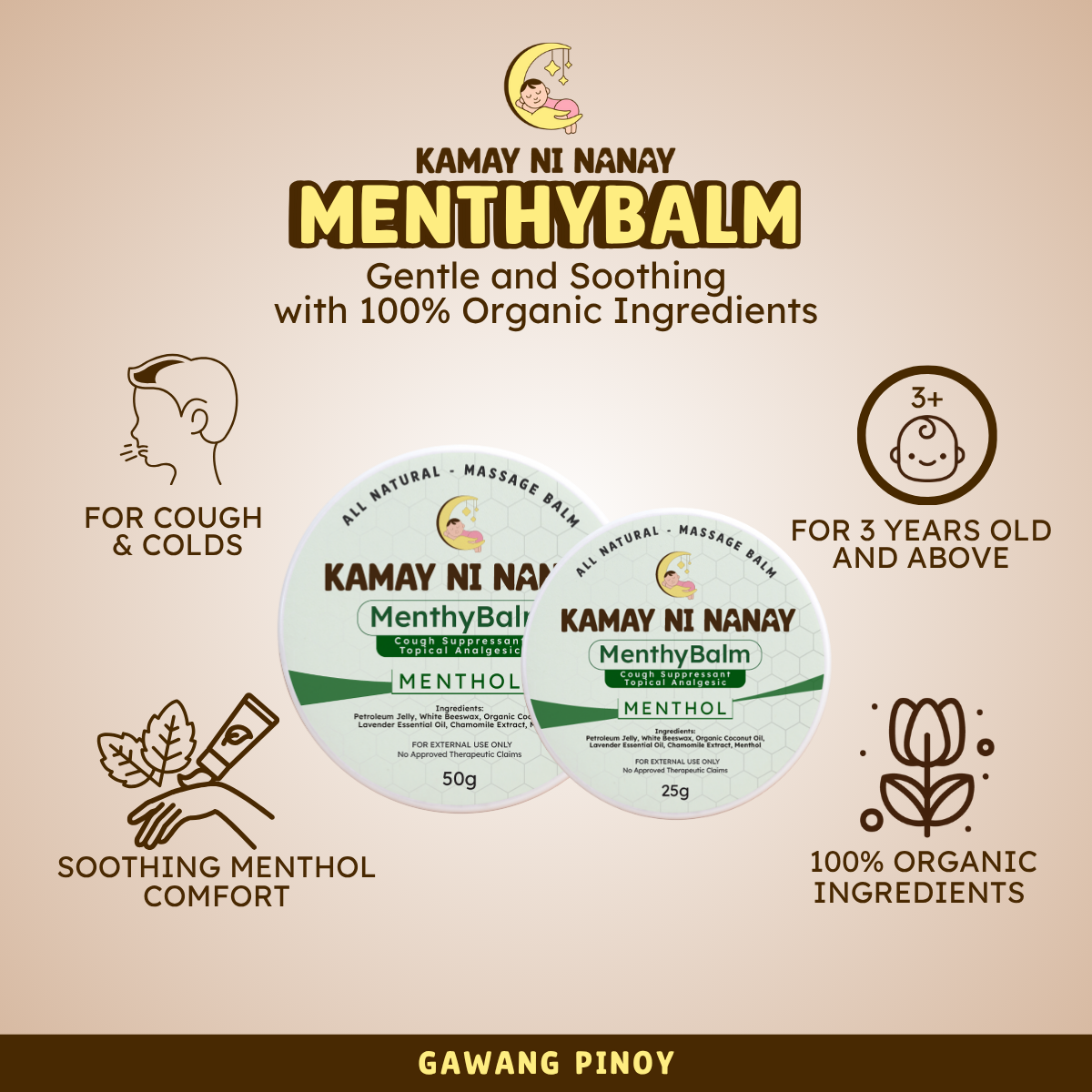 Exclusive Kamay ni Nanay Menthy Balm Menthol Rub & Menth Relief for ...