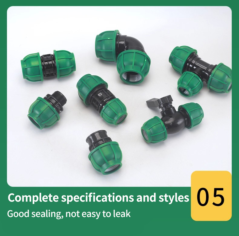 PE Compression Fittings Coupling Tee Elbow For Pe And Pvc Pipe 1.2inch ...