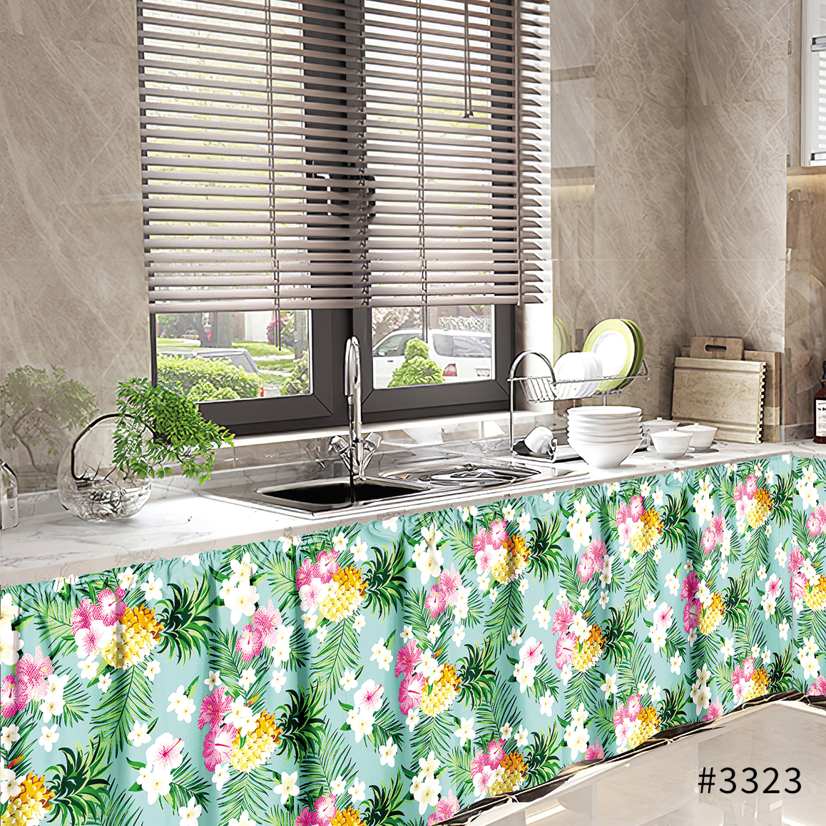 Buy 1 take 2=3pcs Curtain 3 for 100 Makapal 100*70cm Lababo short ...