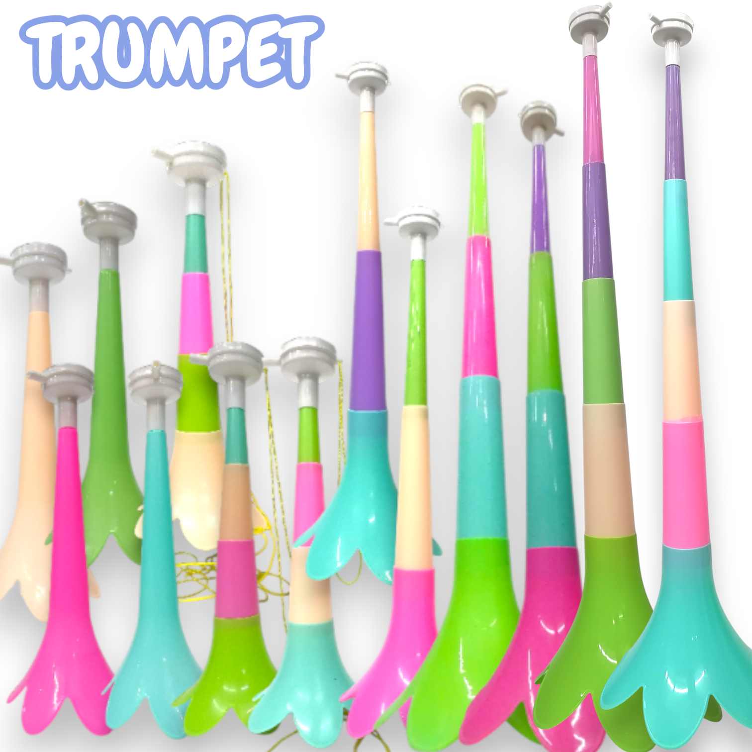 Multi Layer Rumble Color Trumpets Easy Assemble Loud Noise Horn Torotot ...