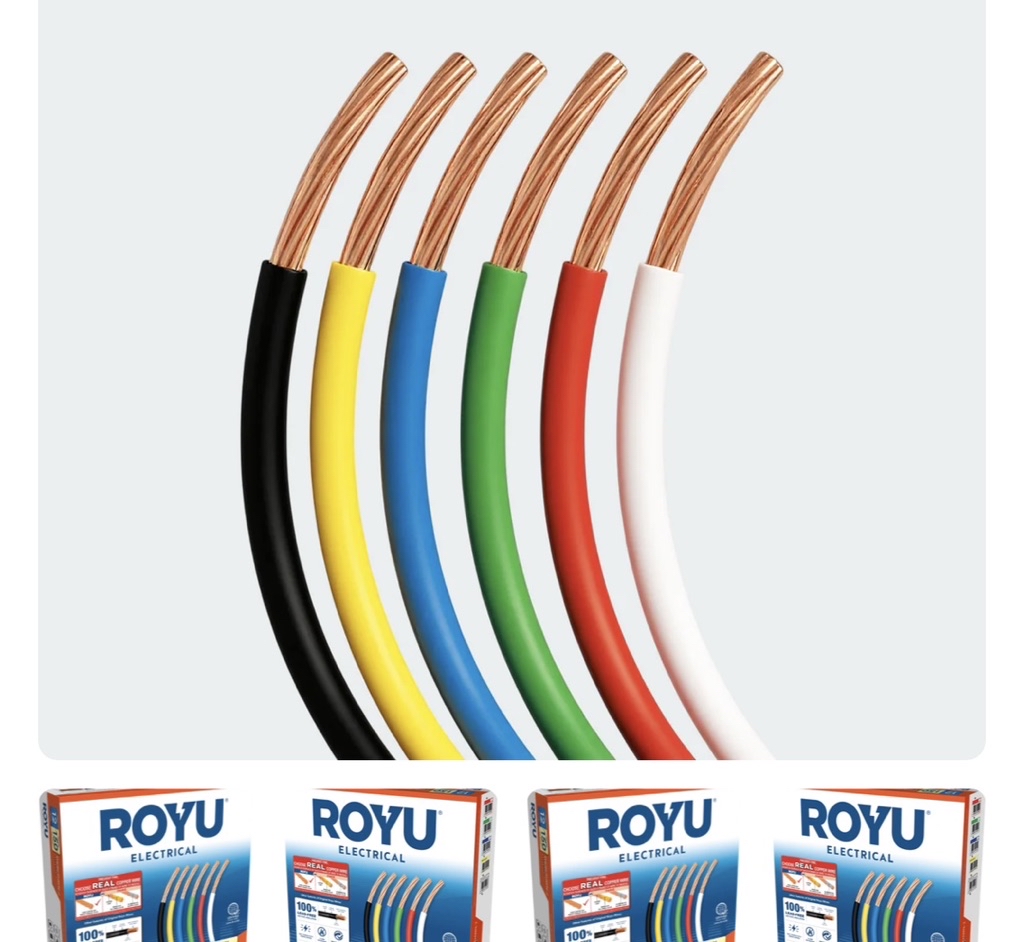 ROYU Thhn Thwn Wire Stranded Wire 2.0mm2 3.5mm2 5.5mm2 8.0mm2 6.0mm2 ...