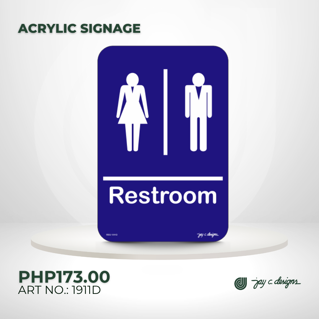 Signage - Acrylic Signage Male/Female Acrylic Restroom Acrylic Sign ...