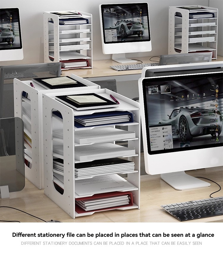 File rack multi-layer rack desktop file storage rack a4 data rack ...