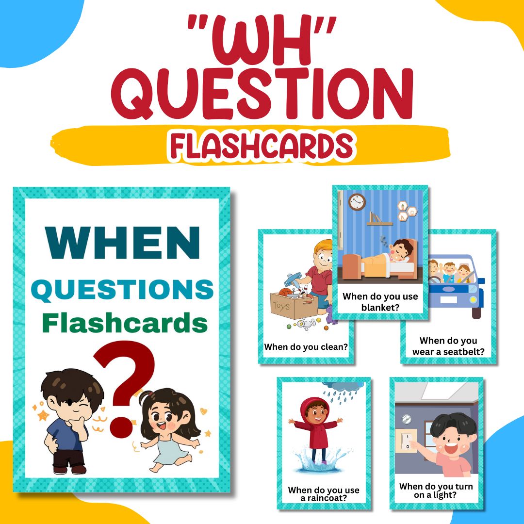 When Questions Flashcards for Autism, Preschool Kindergarten | WH ...