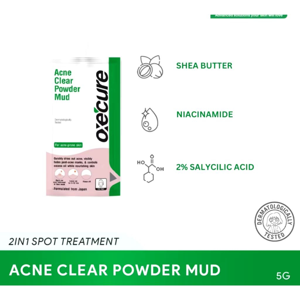 OXECURE Acne Clear Powder Mud Sachet 5grams | Shopee Philippines