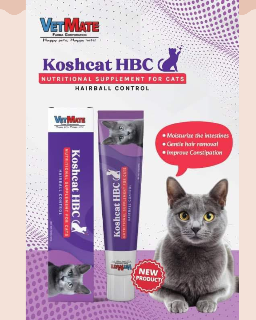 VetMate KoshCat HBC Purple Box 1Tube Oral Paste | Shopee Philippines