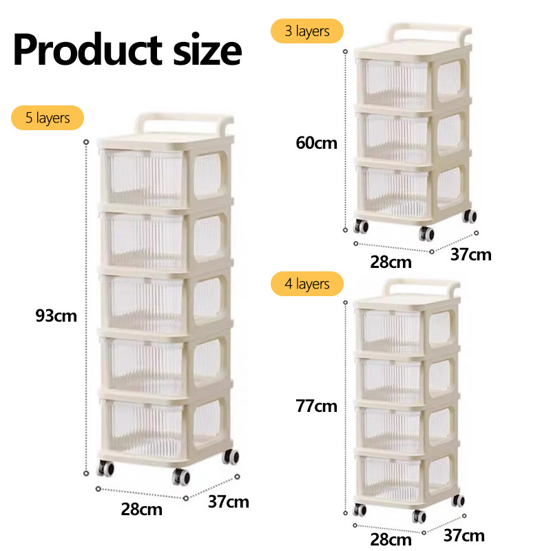 Baby Storage Trolley | Multi-layer Drawer Wheeled | Living Room Bedroom ...