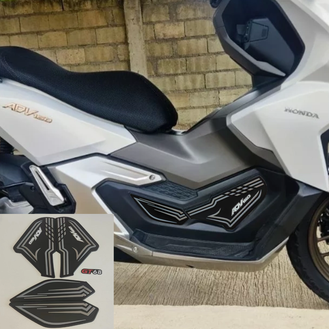 Honda Adv 160 Deck Body Protector Muffler Exhaust Cover Rubber Material ...