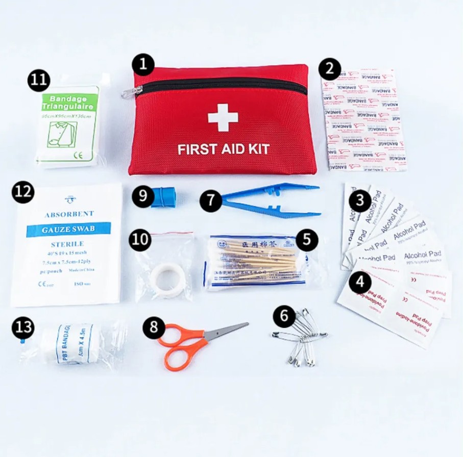 First Aid Kit Set Emergency Kit complet Outdoor Car Family Medical Kit ...