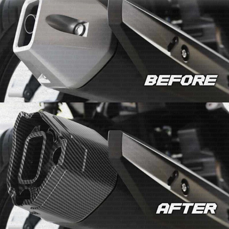End Muffler Tip Cover For Honda Click 125i/150i v4 Vario 6D Carbon ...
