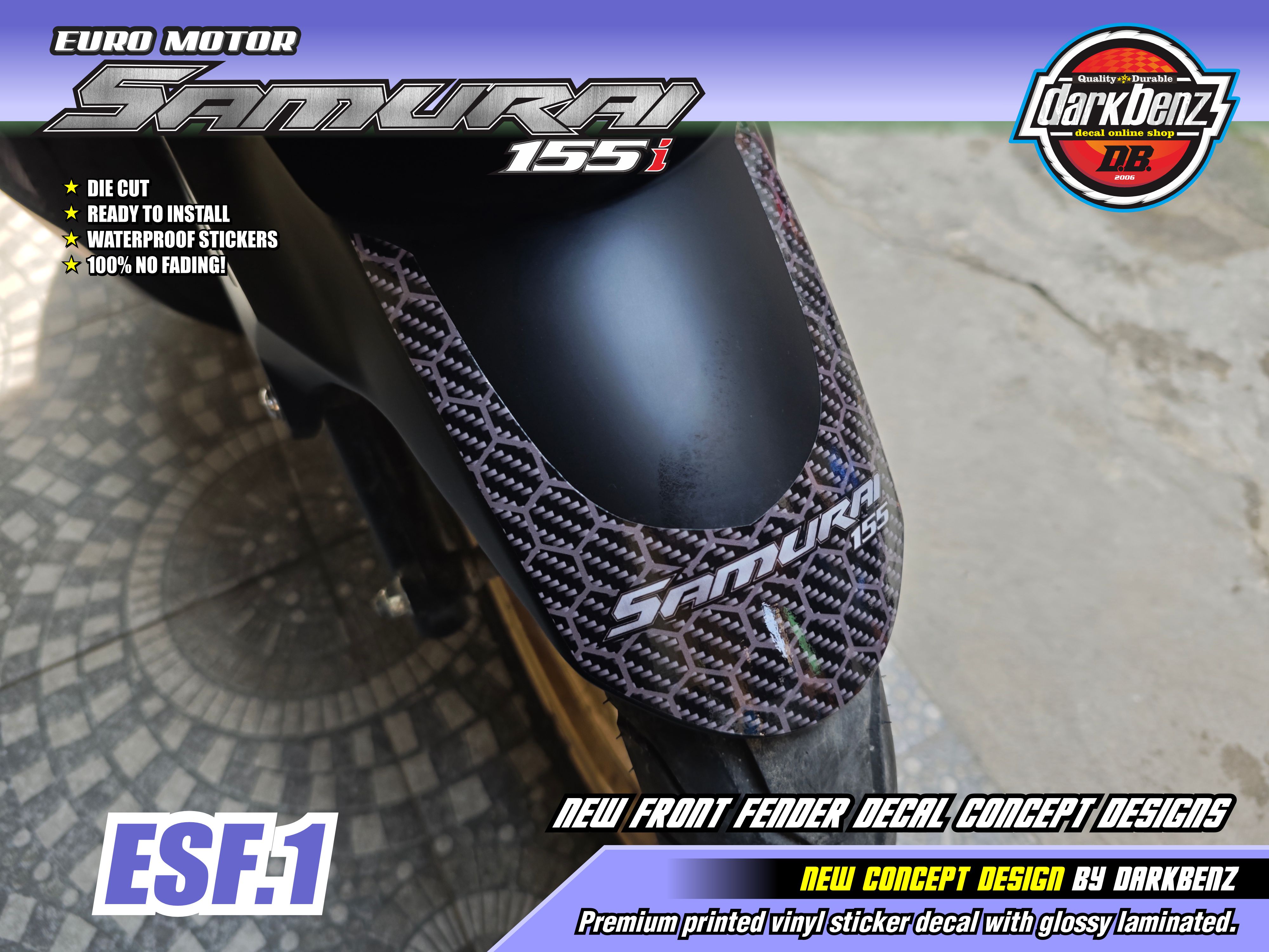 Euro Motor Samurai 155i New Front Fender Concept Quality Printed ...