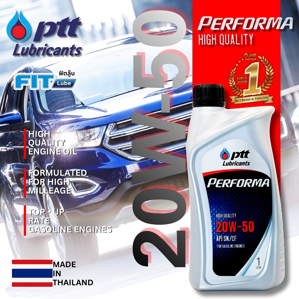 PTT Lubricants Performa High Quality for Gasoline Engine Compatible for ...