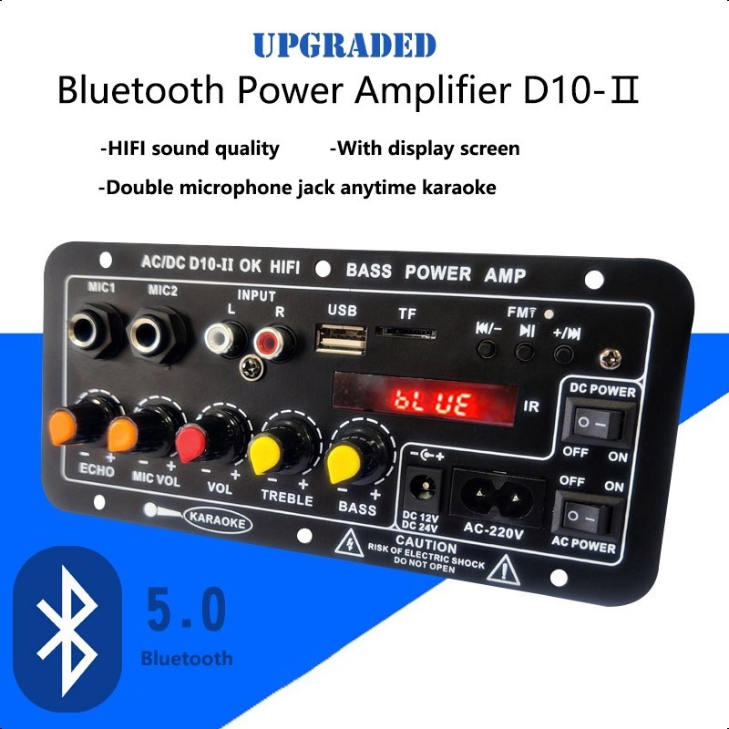 【COD】D30-II D10 amplifier 12V24V high power amplifier with bluetooth ...