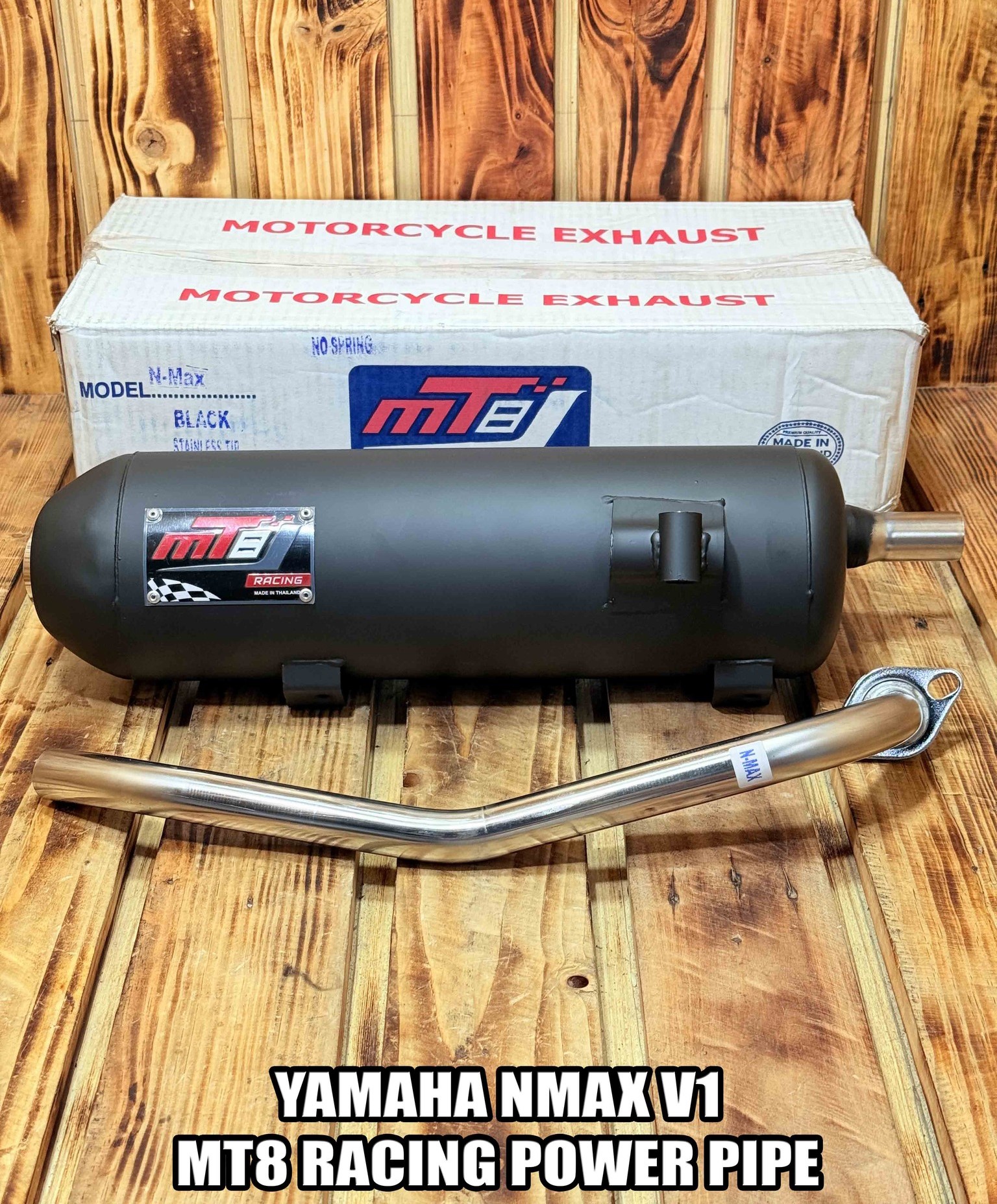 MT8 POWER PIPE STAINLESS TIP MIO I 125 M3, CLICK 150, MIO SPORTY, NMAX ...