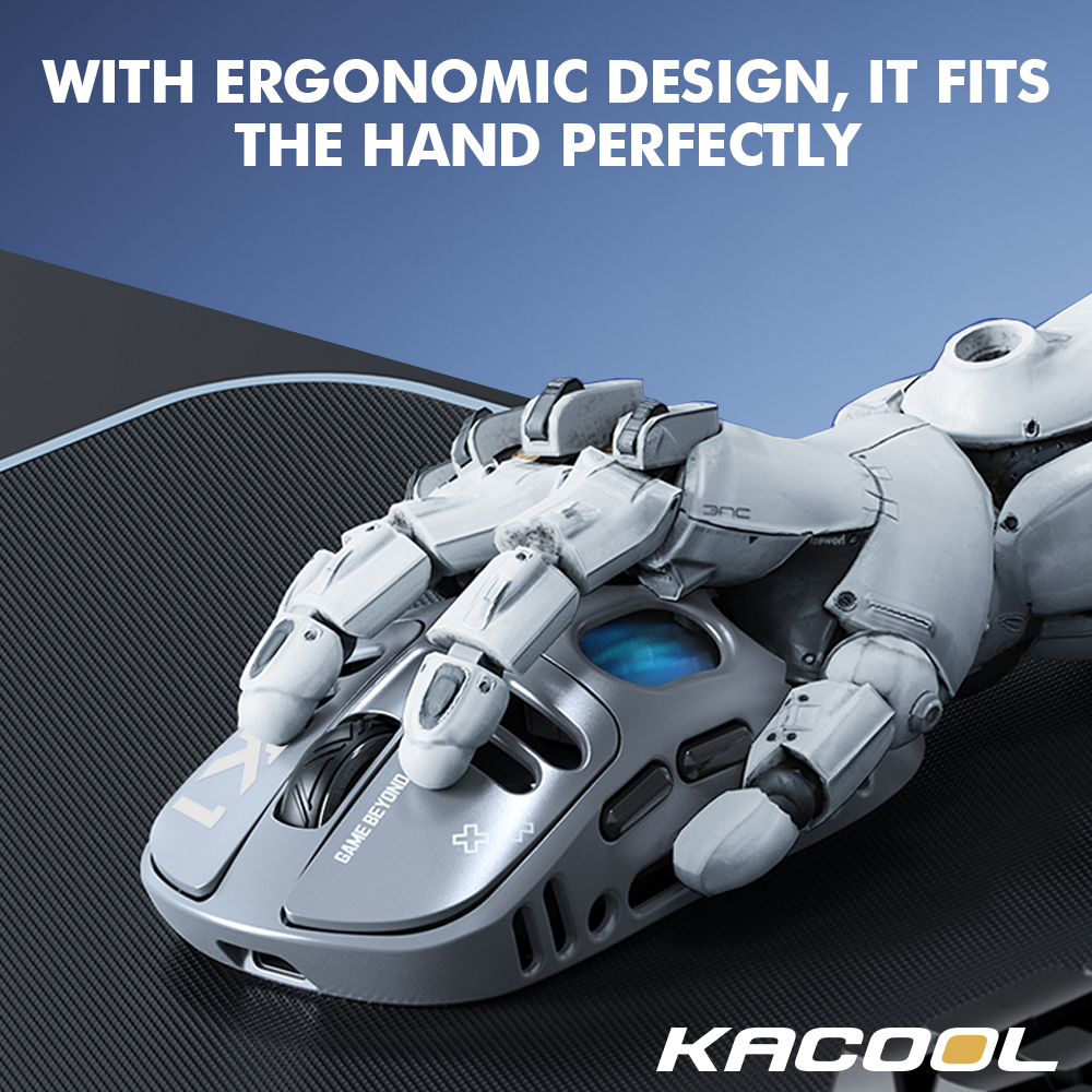 Kacool Gaming Mouse 2.4G HZ Ergonomic Mouse Rechargeable RGB LED Mouse ...