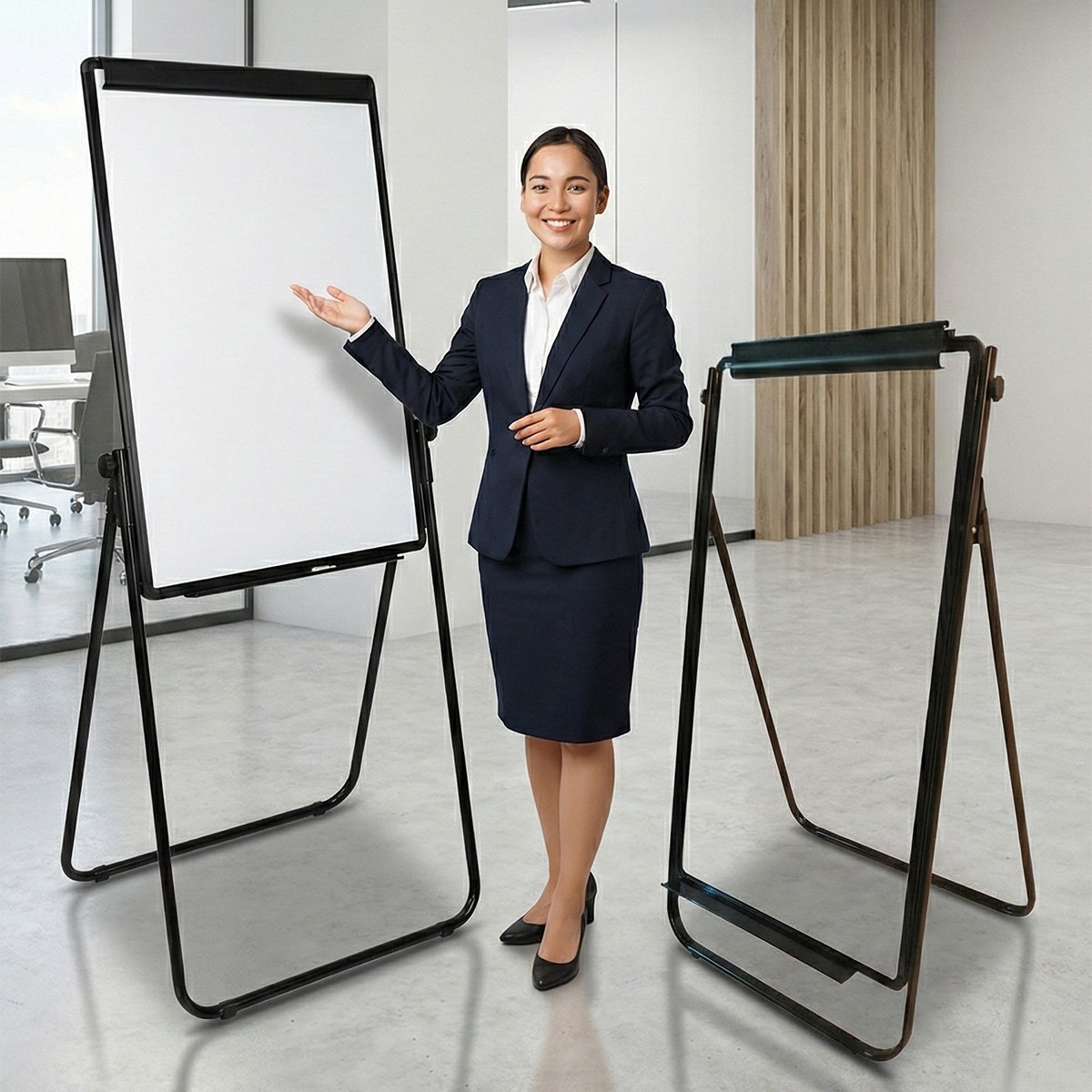 Timco Heavy Duty Flip Chart Stand & Magnetic Whiteboard (Adjustable ...