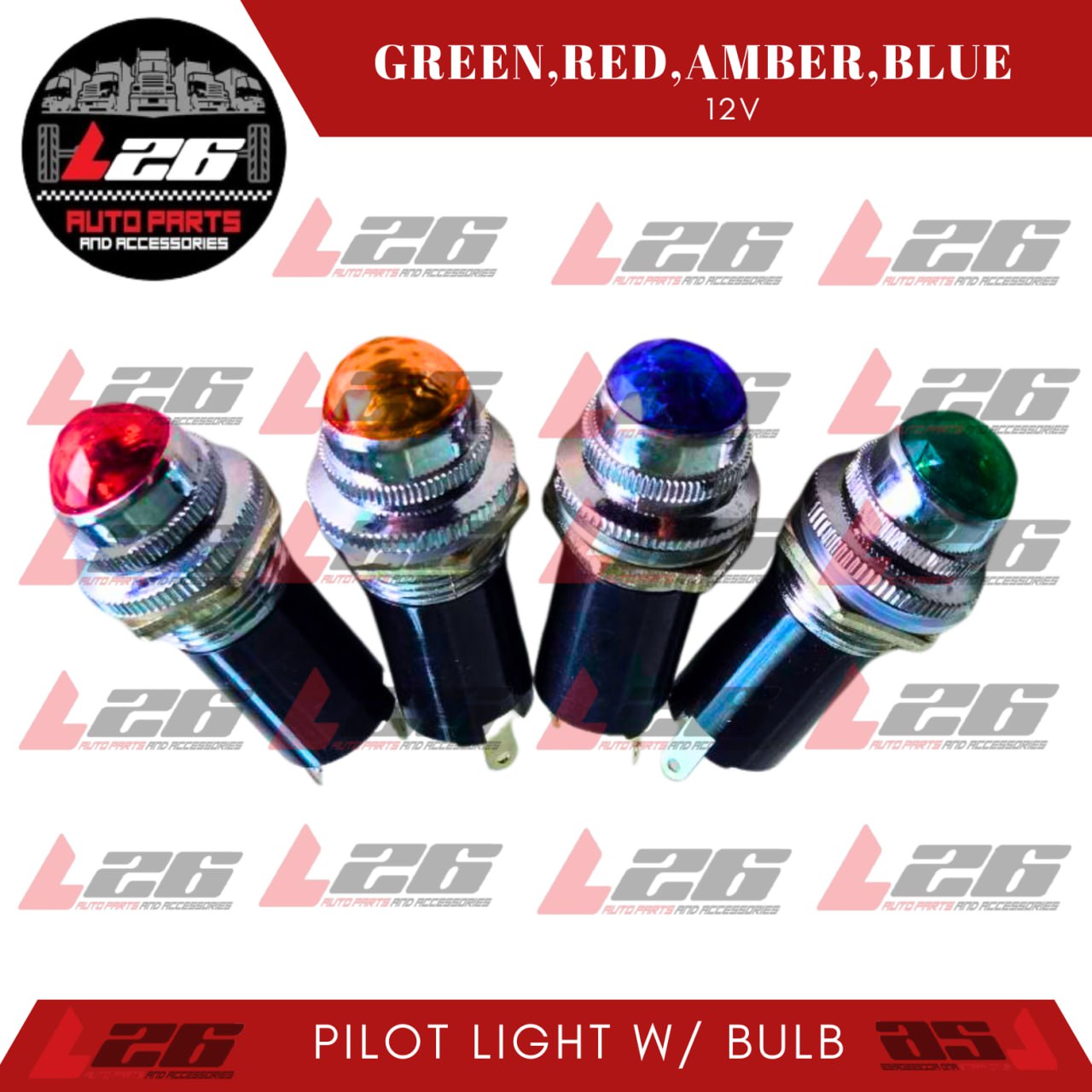 12volts 2T Warning Pilot Light Bulb Indicator Car Boat Van Power ...