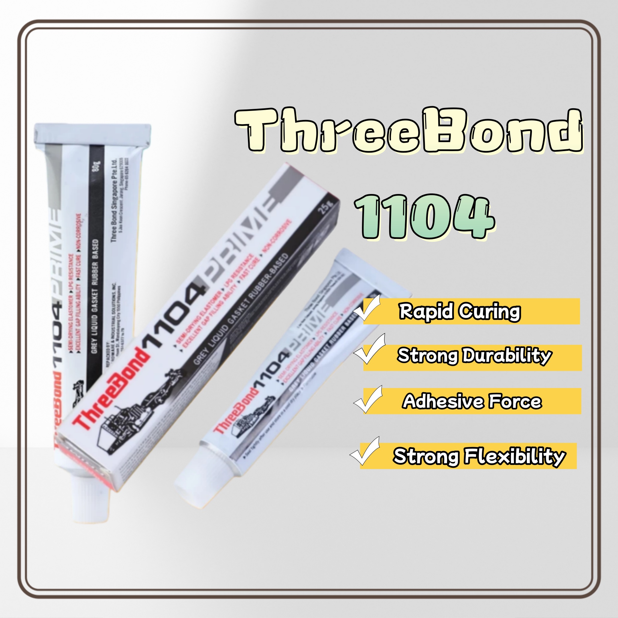 ThreeBond 1104 Prime Sealant Rubber Based Liquid Gasket Maker | Shopee ...