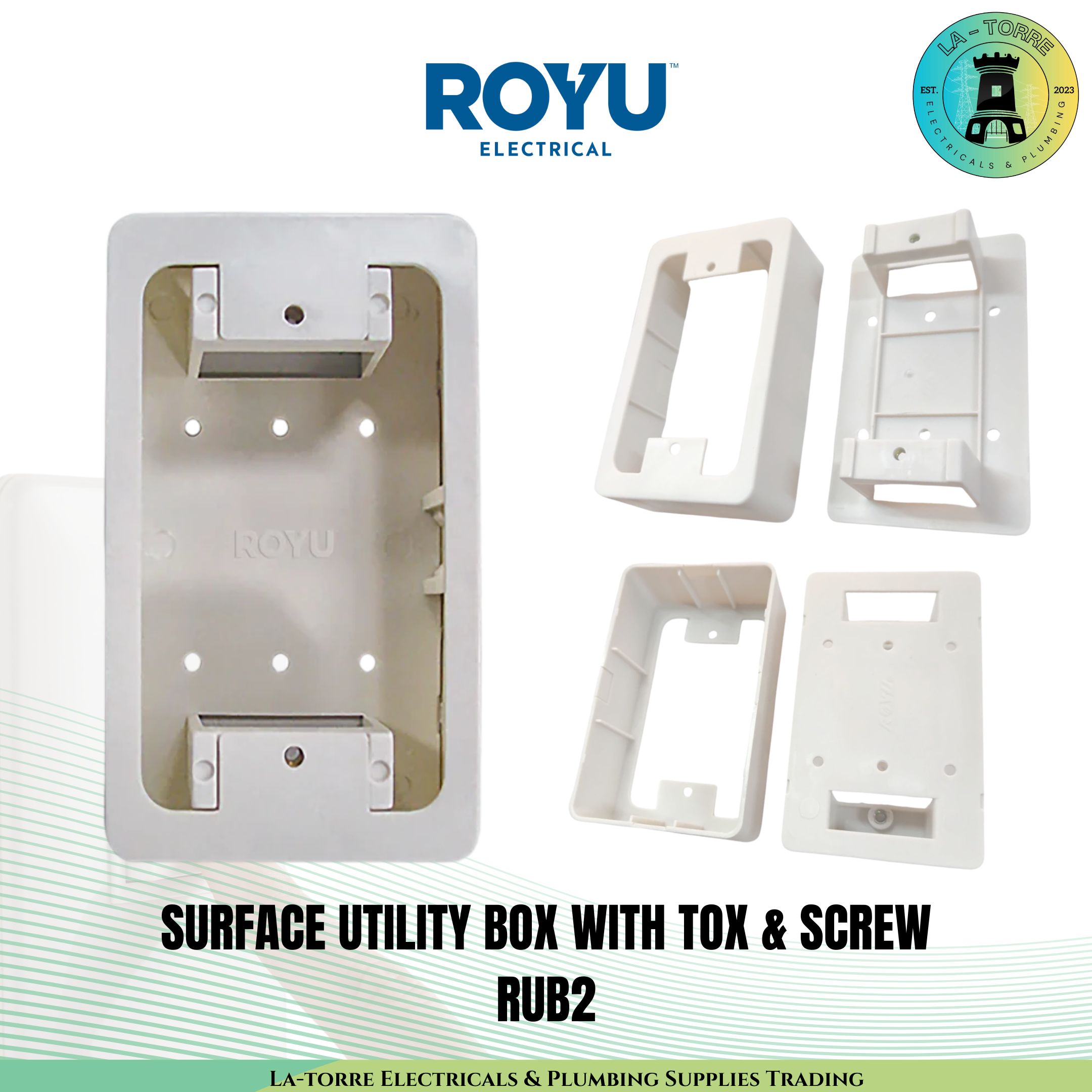 Royu Surface Utility Box With Tox and Screw | Shopee Philippines