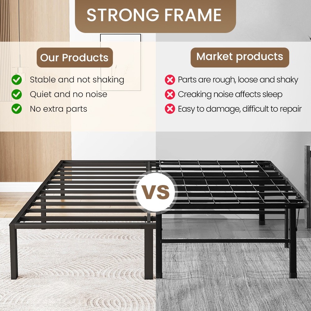 COSOVA Iron Steel Bed Frame Heavy Duty Metal Bed Frame Steel Single ...