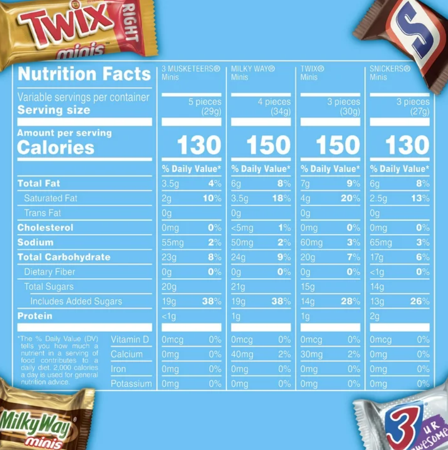 Snickers Twix & More Minis Chocolate Candy Bars Variety Pack 13.72 oz ...
