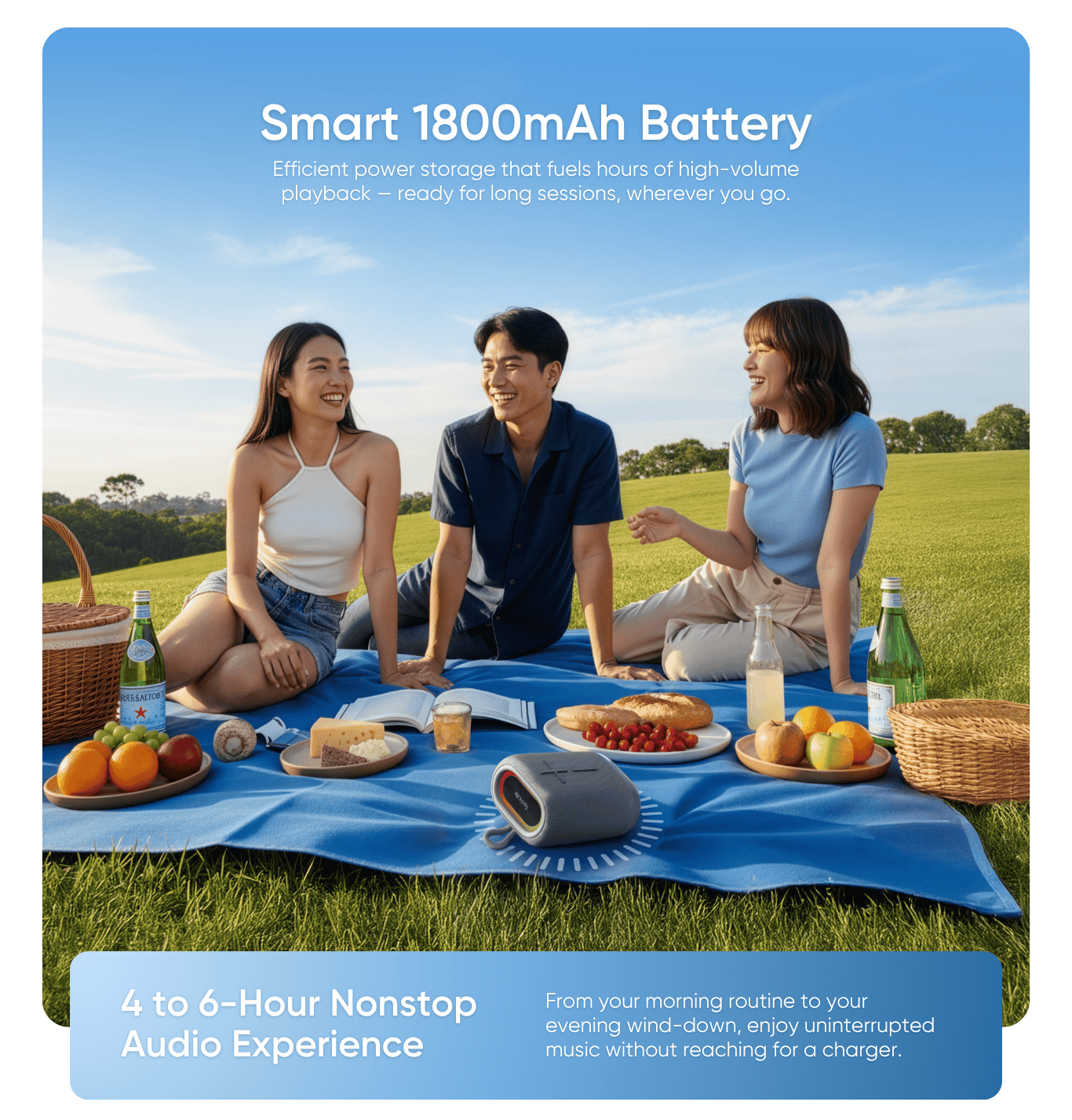 TechLife Bluetooth Speaker 3 l Smart 1800mAh Battery l Splash-Proof ...