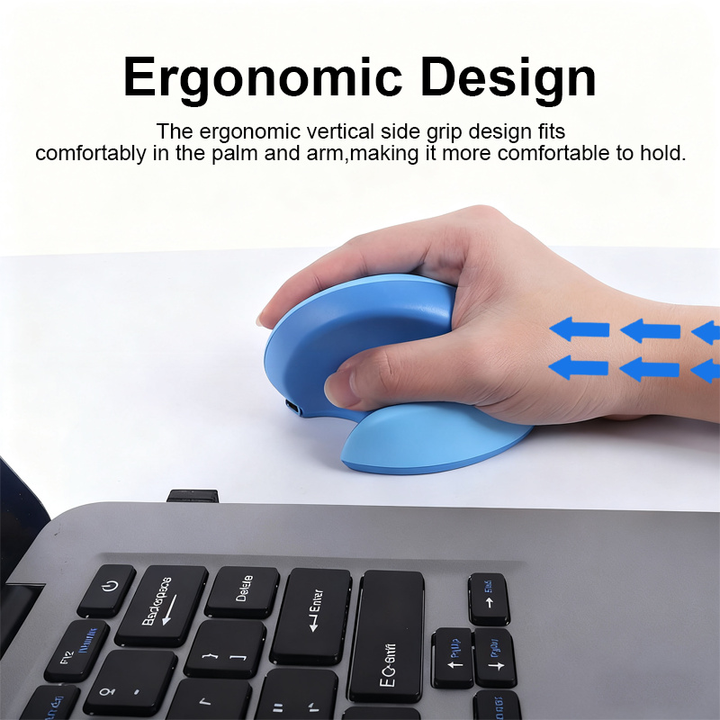 Savvur Wireless Mouse Bluetooth Dual Mode Ergonomic Rechargeable Silent ...