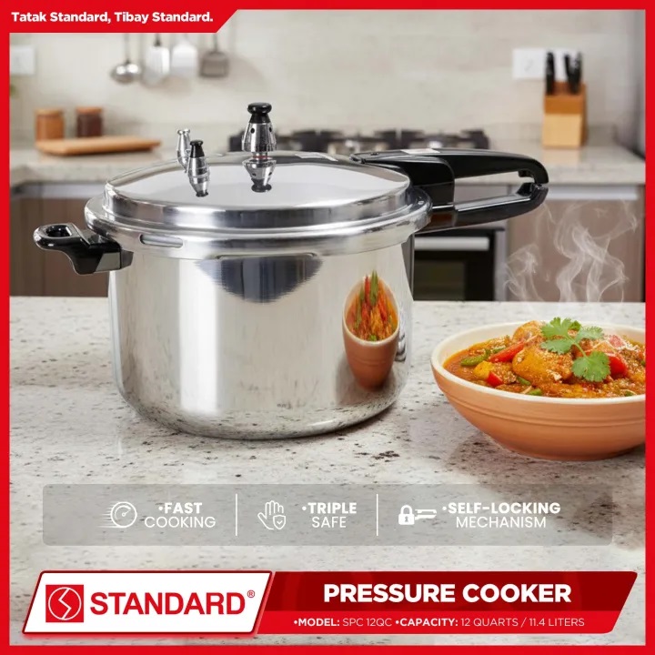 Standard Pressure Cooker SPC-12QC | 12 Quarts Aluminum Body Pressure ...