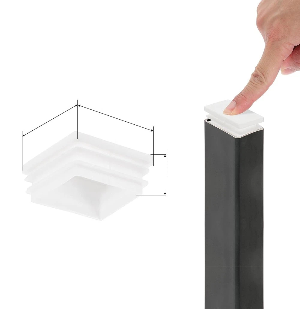 Square & Rectangle tubular end cap plastic plug chair insert plug ...