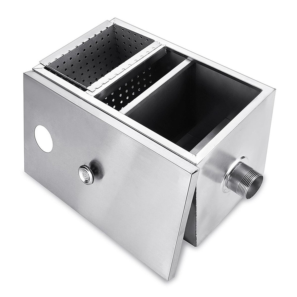 MOKETA 8 Lbs 5GPM Gallons Per Minute Stainless Steel Grease Trap for ...