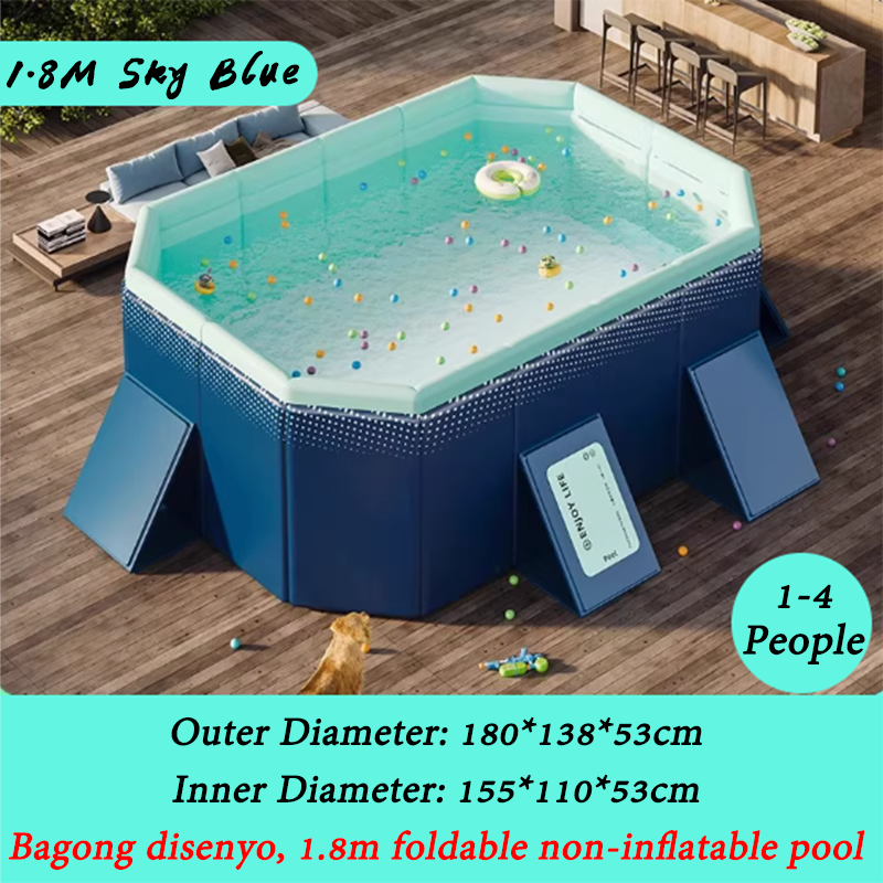 Non-inflatable swimming pool, adult/child family size, foldable ...