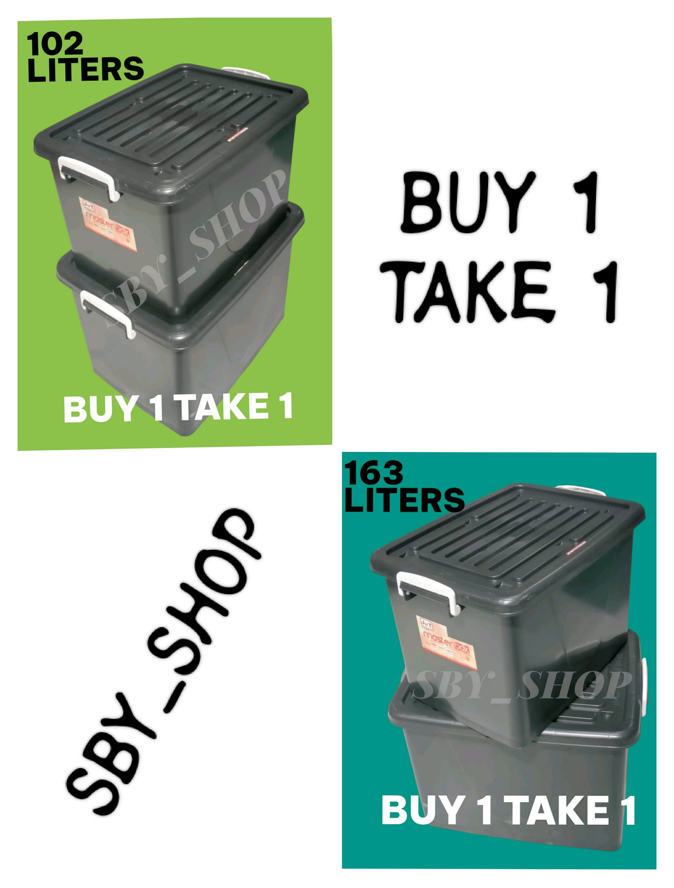 [BUY 1 TAKE 1] STORAGE BOX J&T MASTER BOX 102L &163L {Stock No. 9999 ...