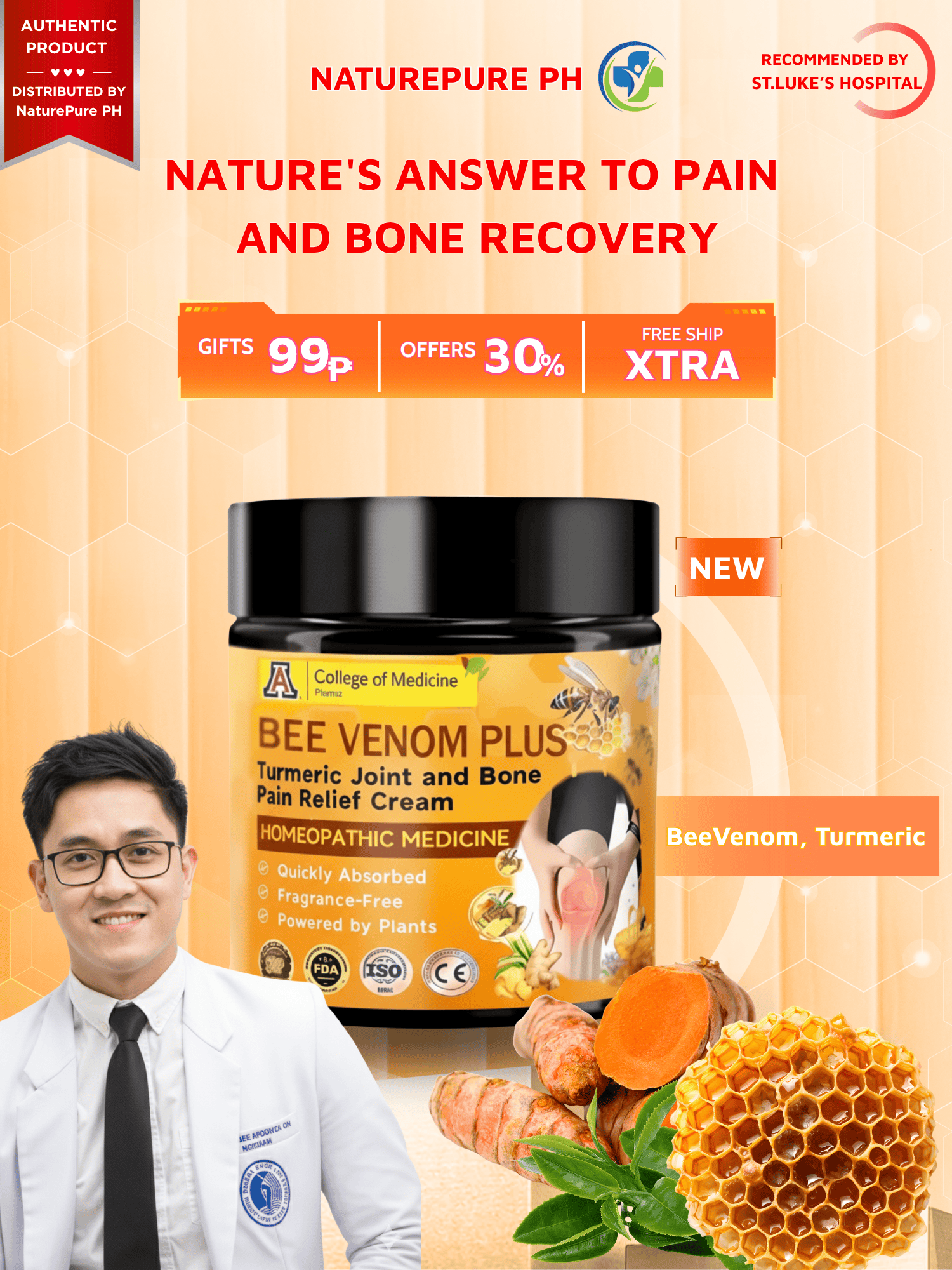 [SALE 60%] Bee Venom Plus Cream 60g – Arthritis Pain Relief & Joint ...