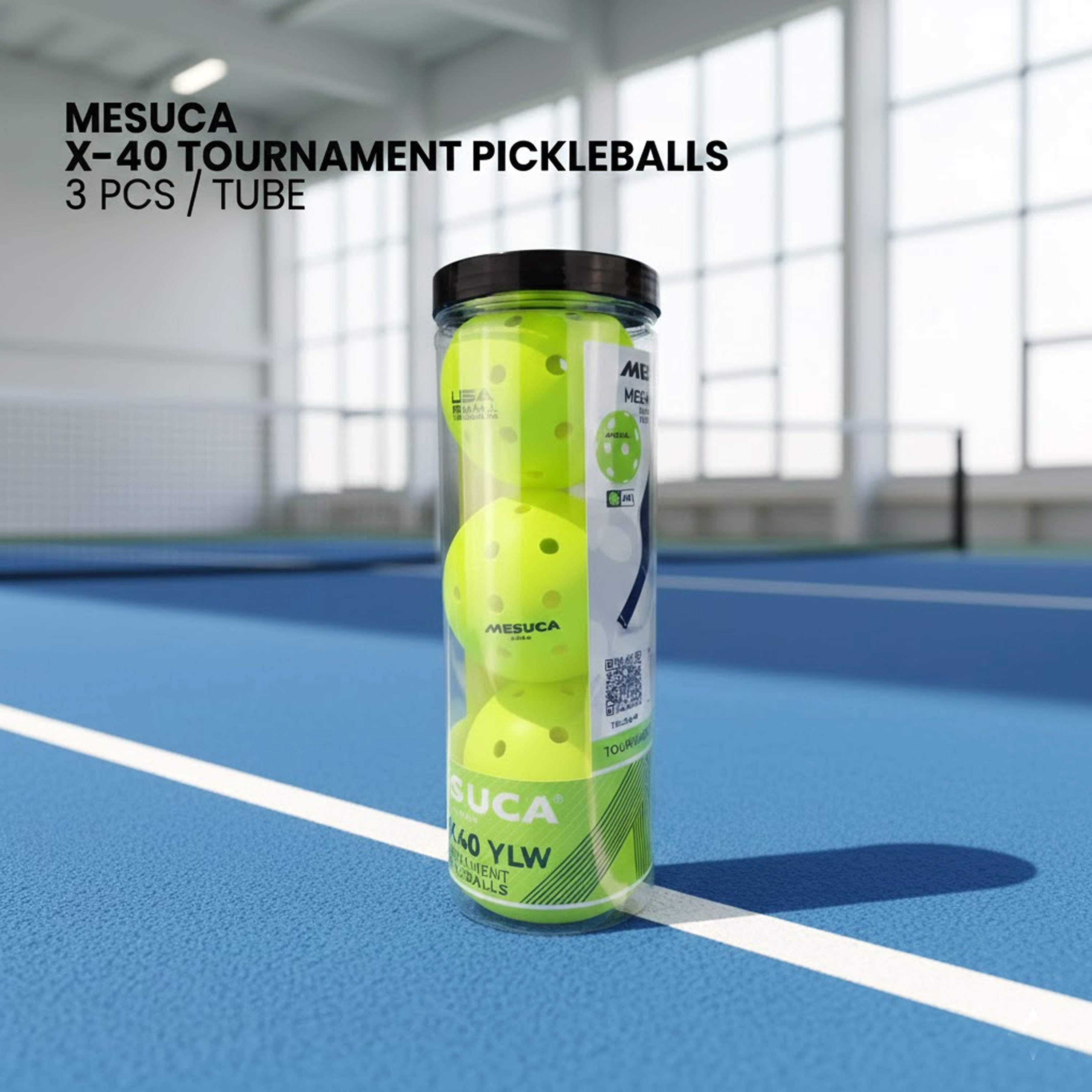 Mesuca Japan Sports | X40 Pickleball Tournament Balls 3's | Ultra ...