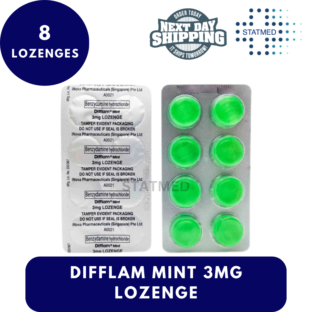 Difflam Mint 3mg Lozenge - 4 & 8 Lozenges | Shopee Philippines