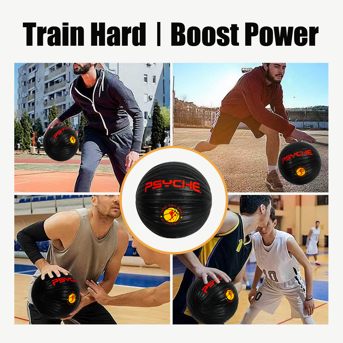 PSYCHE Heavy Basketball Ball 1.5KG PU Leather Adult Improving Training ...