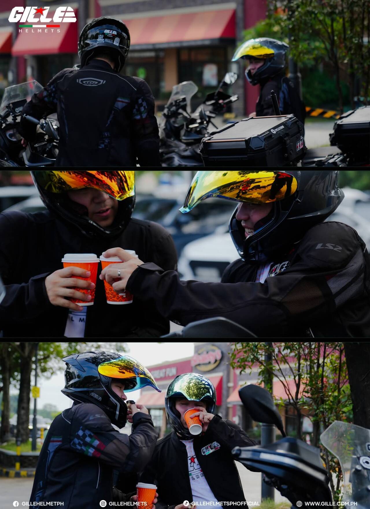 【𝑶𝑭𝑭𝑰𝑪𝑰𝑨𝑳】 GILLE PHOENIX Open Face Dual Visor Revo Helmet Full Face ...