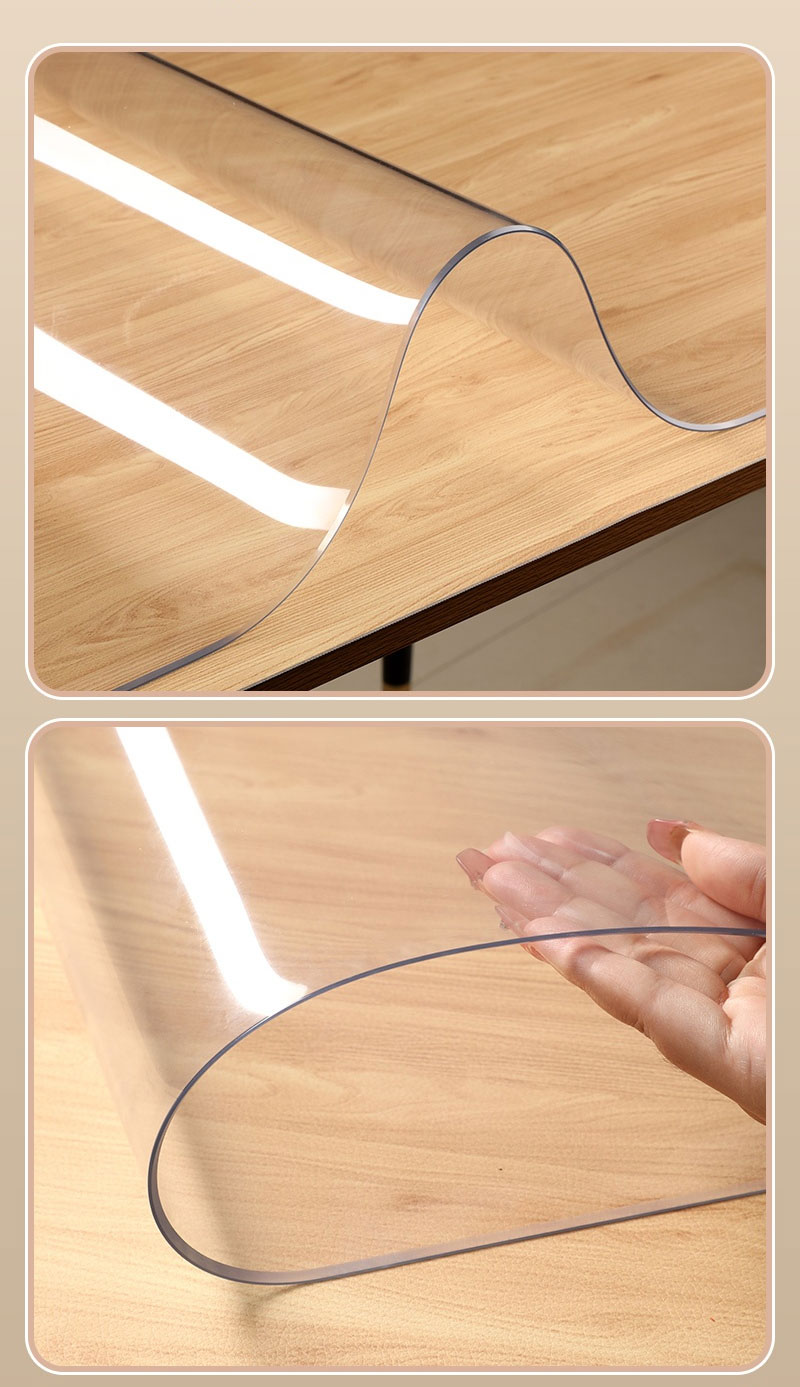 2-12 seater Transparent PVC Tablecloth Heat Resistant Non-toxic ...