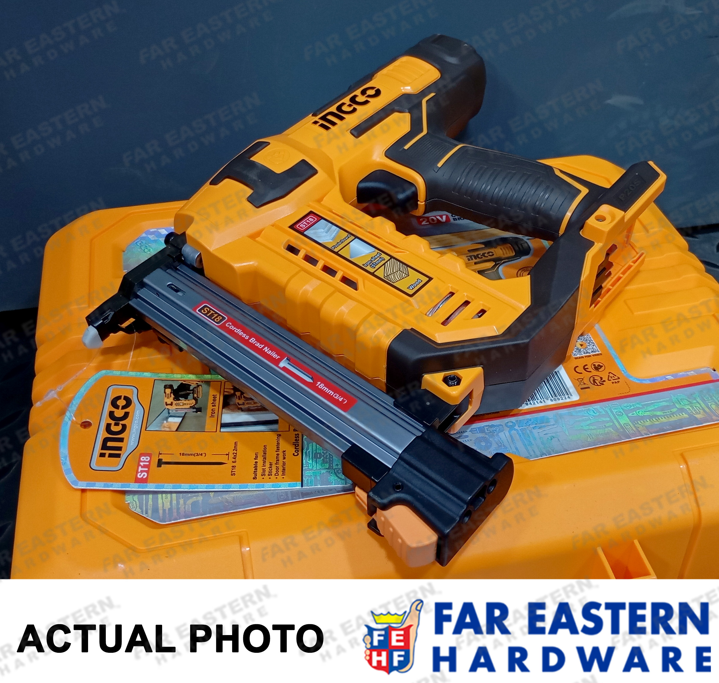 INGCO Cordless Brad Nailer Nail ST18 20V BARETOOL CSTLI3805 INPTCL ...