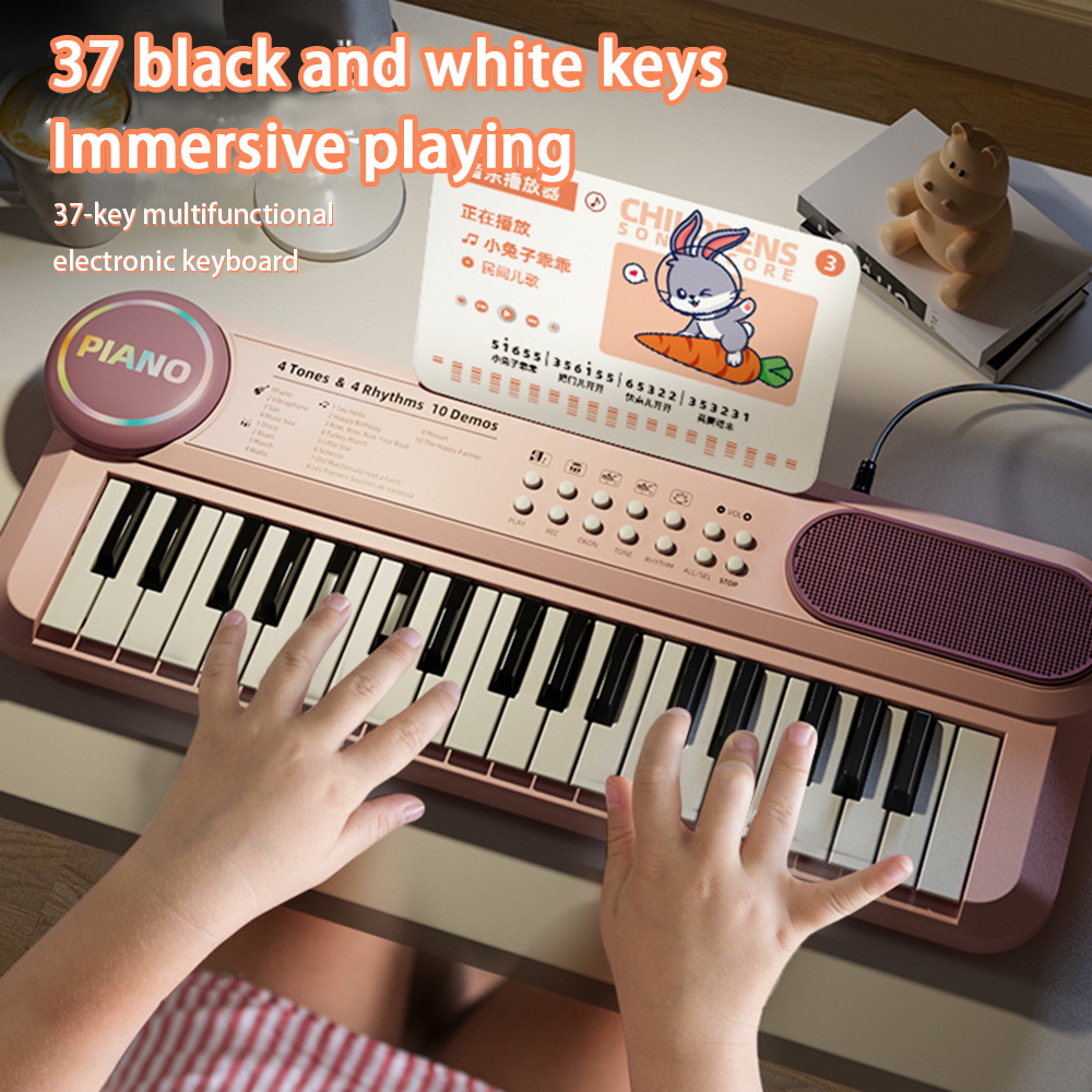 37 Keys Piano Mini Electronic Organ Musical Piano Teaching Keyboard ...