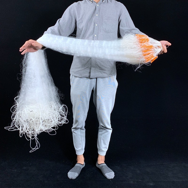 Fish Net Three Layers Floating Net Sticky Net Fishing 25M-90M Lambat ...
