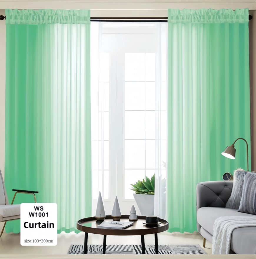 【Cheapest 】HB 100x200cm Sheer Lace Curtain with Elegant Plain Pattern ...