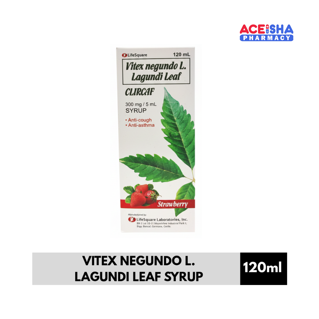 CLIRCAF 300mg/5ml Syrup - Vitex Negundo L. Lagundi Leaf For Anti-Cough ...