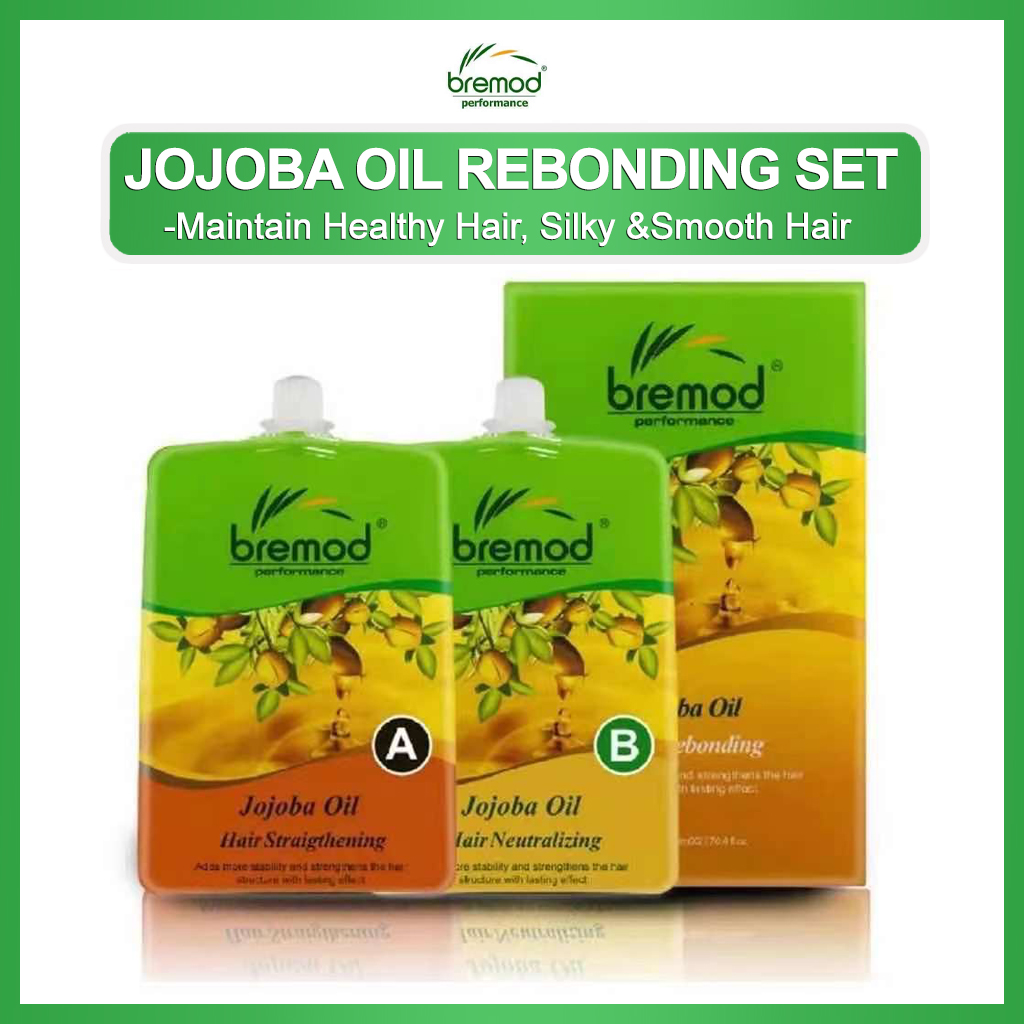 Bremod Rebonding Set Silky Hair Straightening Cream Moisturizing Jojoba ...
