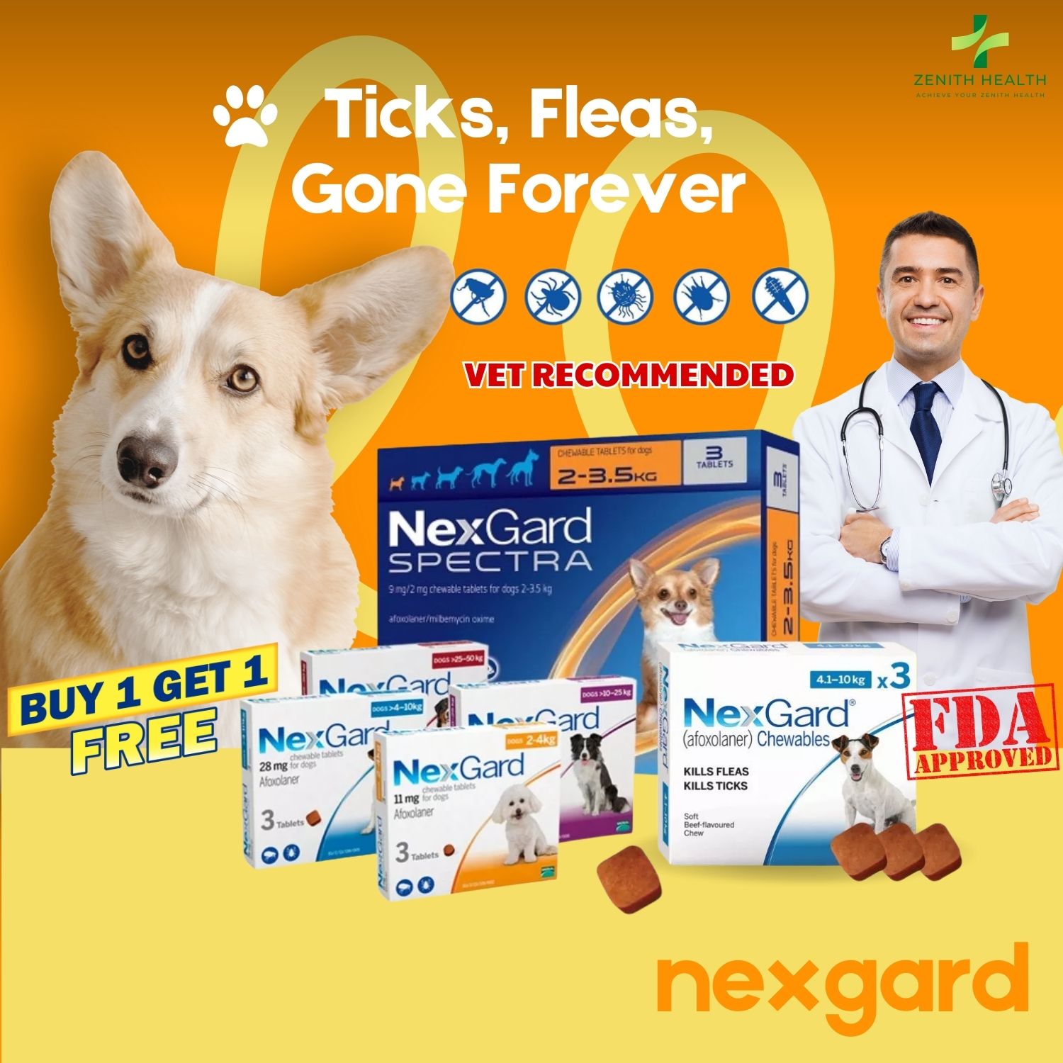 [DISCOUNT] NexGard & NexGard Spectra - All-in-One Flea & Tick Treatment ...