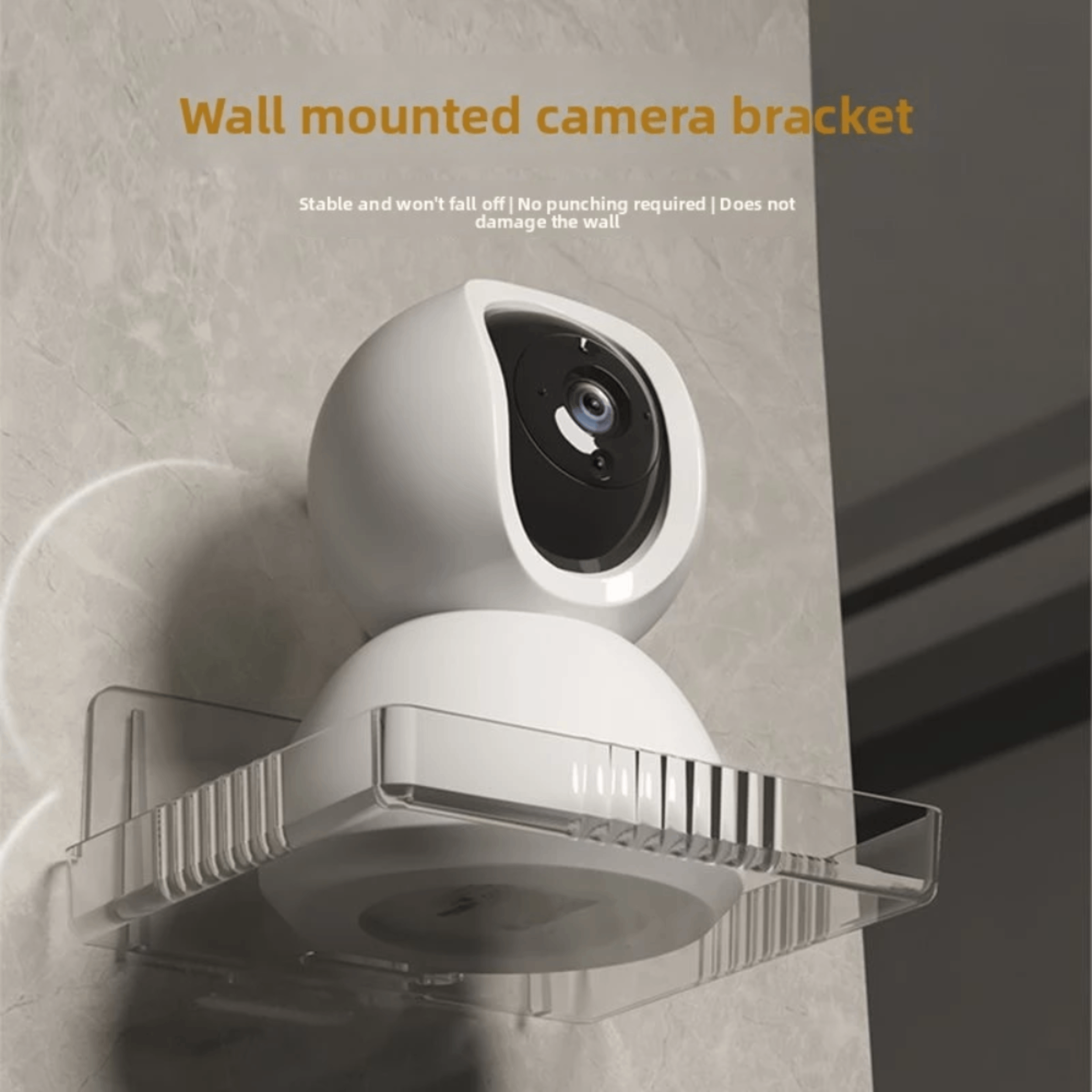 Self-Adhesive CCTV Camera Mount Adjustable Angle No-Drill Wall Bracket ...