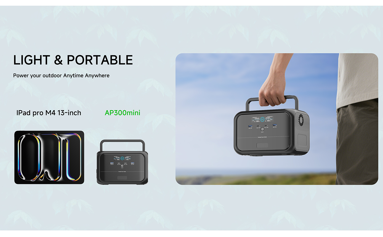 UAPOW AP300Mini 300W/288Wh Portable Power Station , 90000mAh LiFePO4 ...